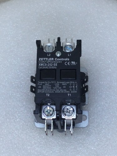 Zettler XMC0-252-EE 25 Amp 2 Pole 240-600 VAC Contactor with 24 VAC ...
