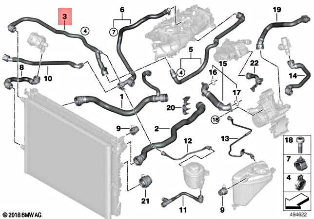 Genuine BMW Upper Hose 17127934586 for sale online | eBay