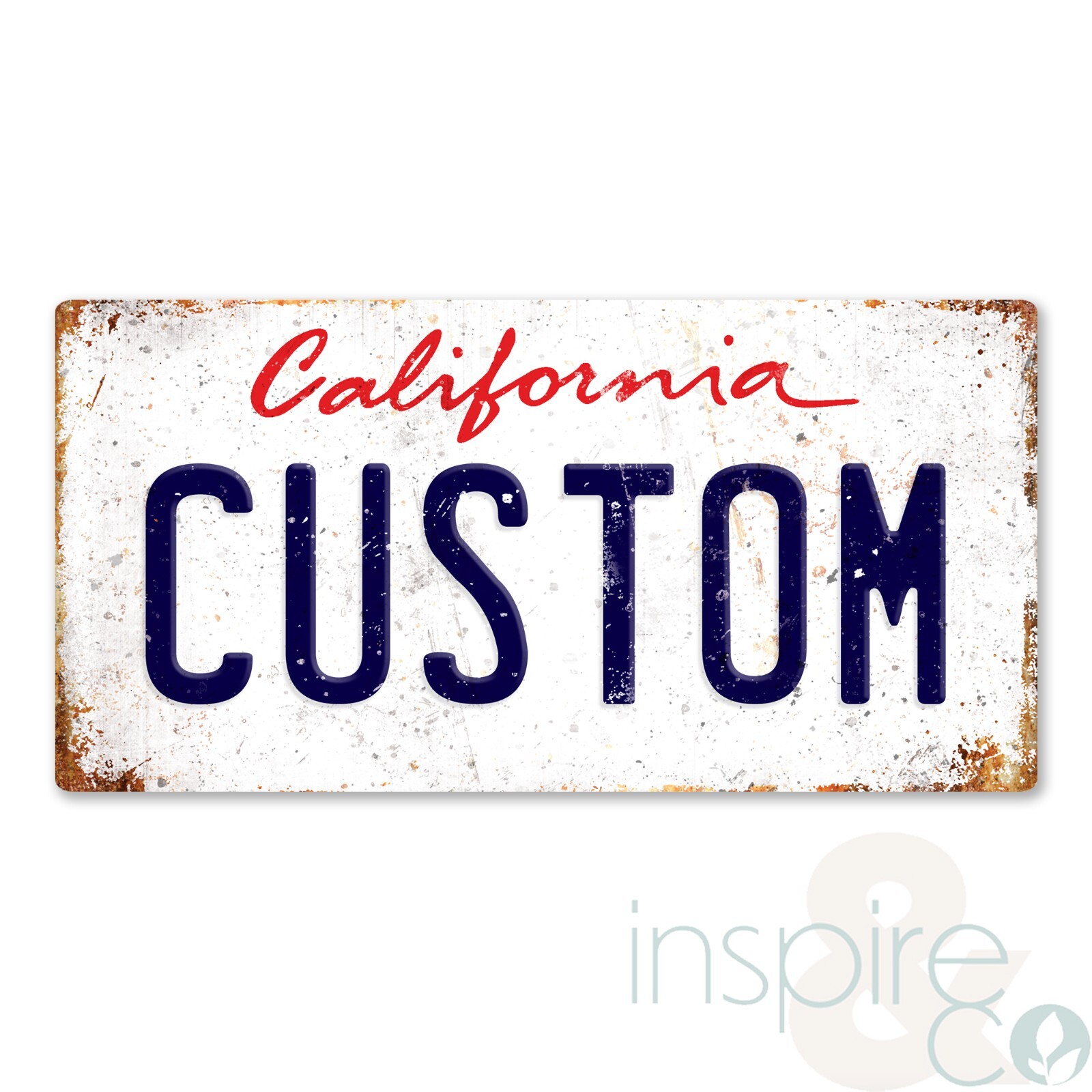 Custom American Number Plates - Metal Wall Plaque - States USA Car ...