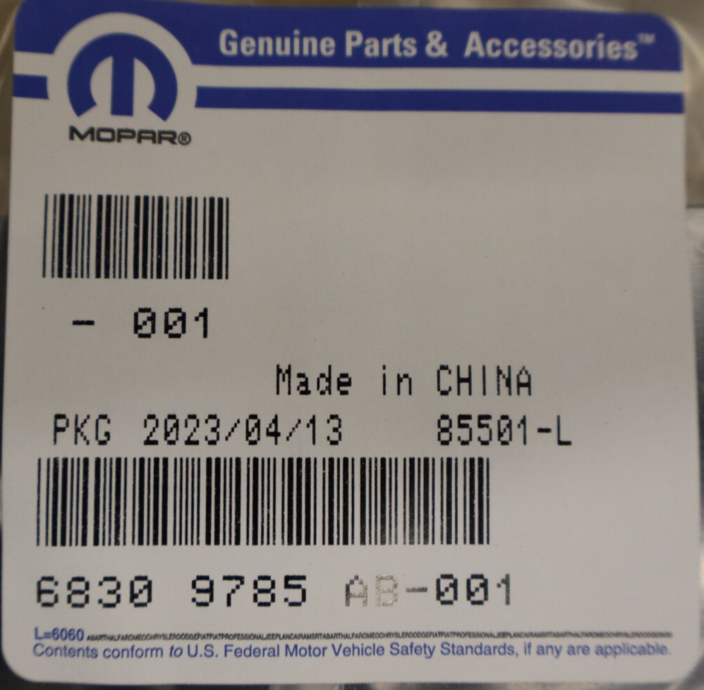 NEW OEM 2019-2025 DODGE Ram 1500 Front Door Emblem BLACK- 68309785AB | eBay
