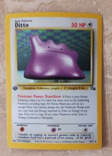 Ditto 1st Edition Holo Fossil LP\NM | eBay