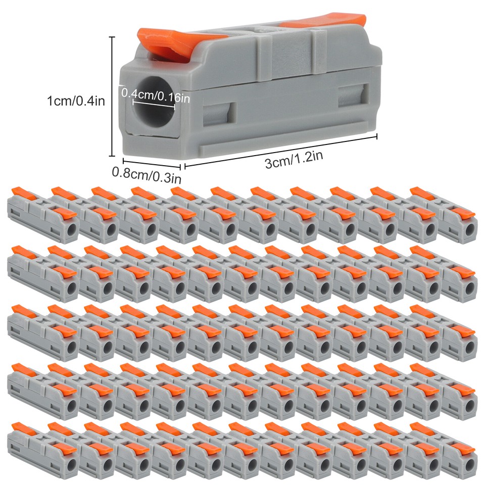 60pcs Quick Connect Lever Wire Connectors Compact Inline Splicing ...