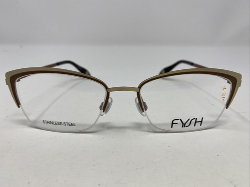 FYSH Eyewear FYSH 3635 S211 53-18-135 Brown Mix Half Rim Eyeglasses ...