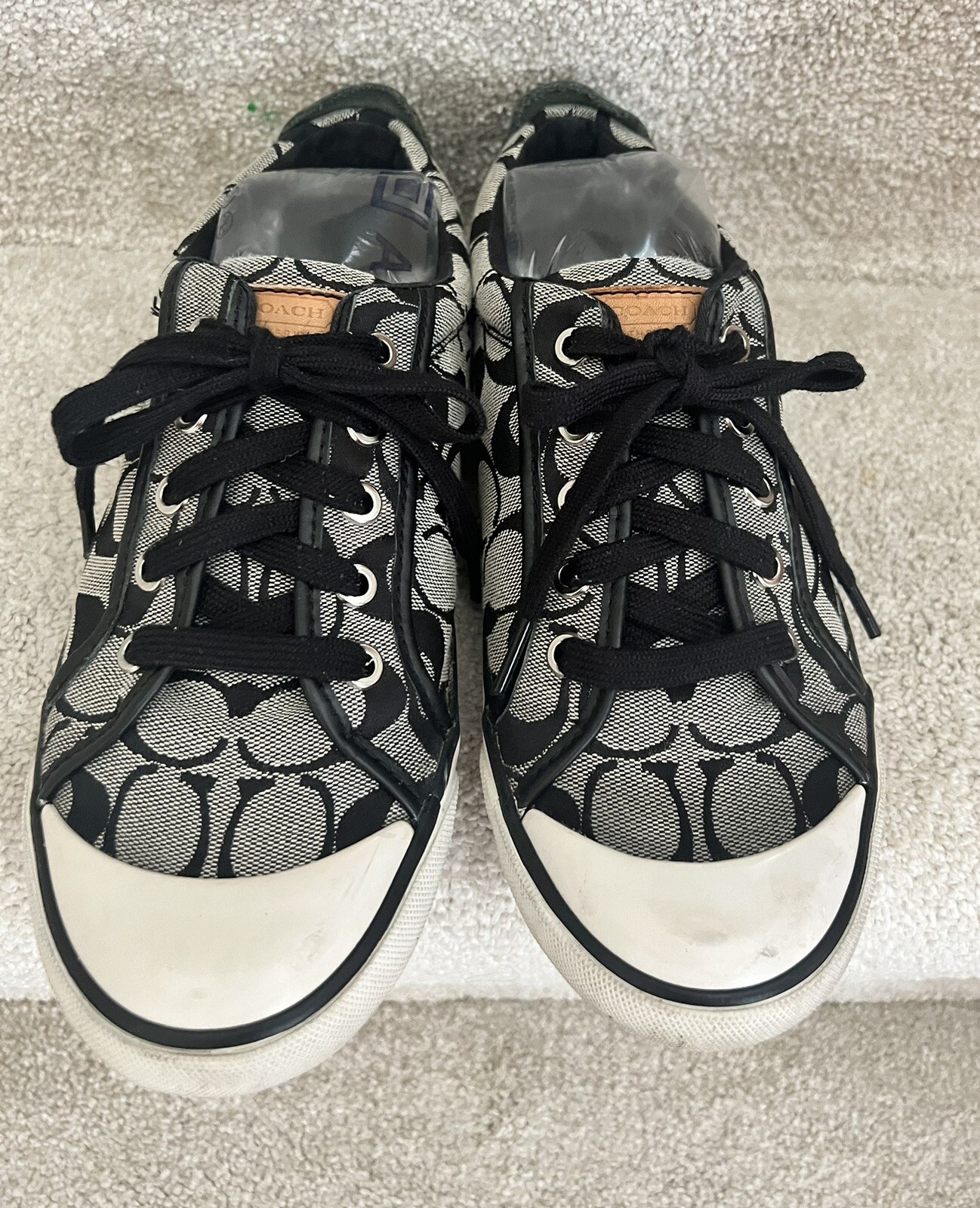 Coach Barrett Sneakers Gray And Black Women's Size 9 - Gem
