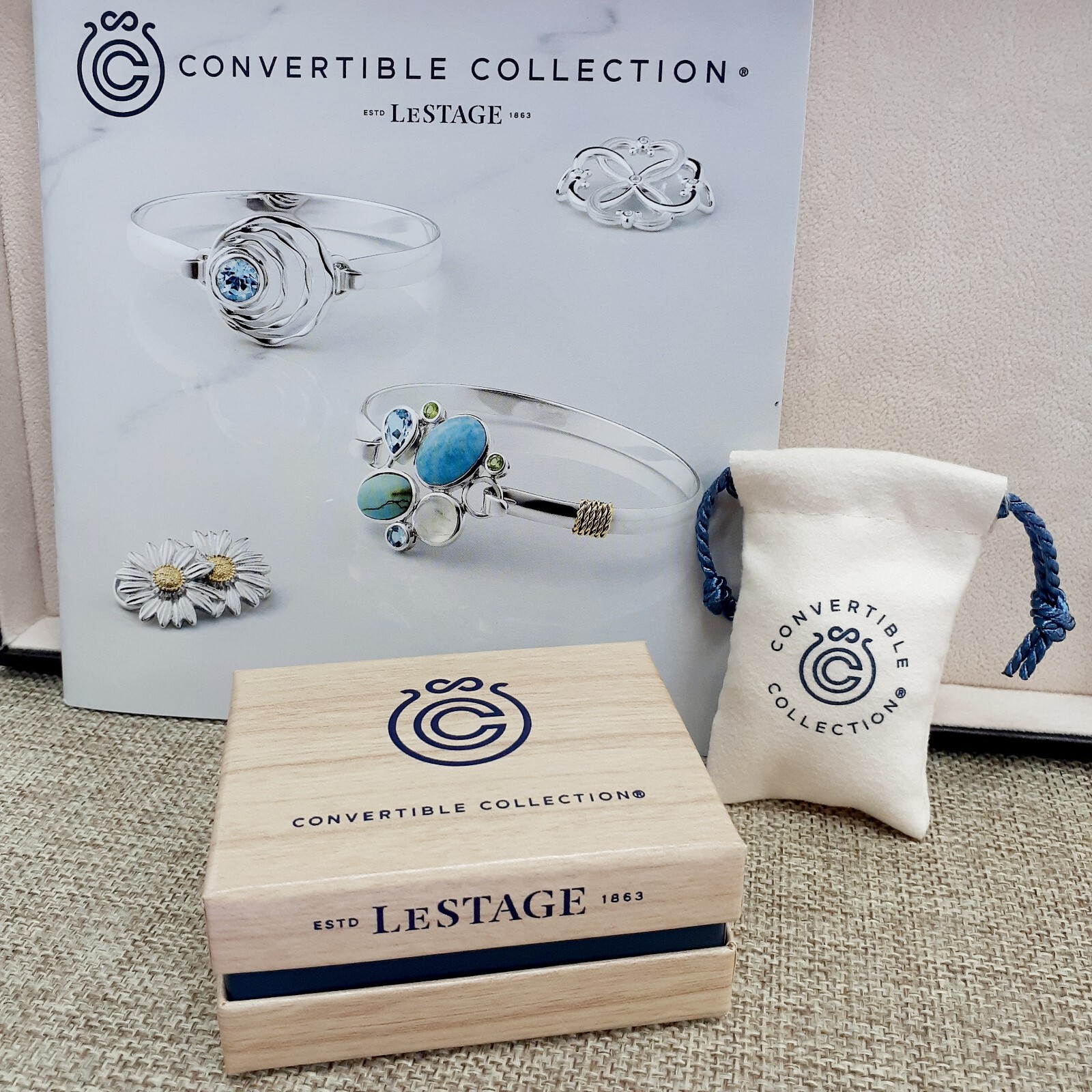 LeStage Convertible Bracelet Clasp Wine & Grapes Sterling Silver SB5778 ...