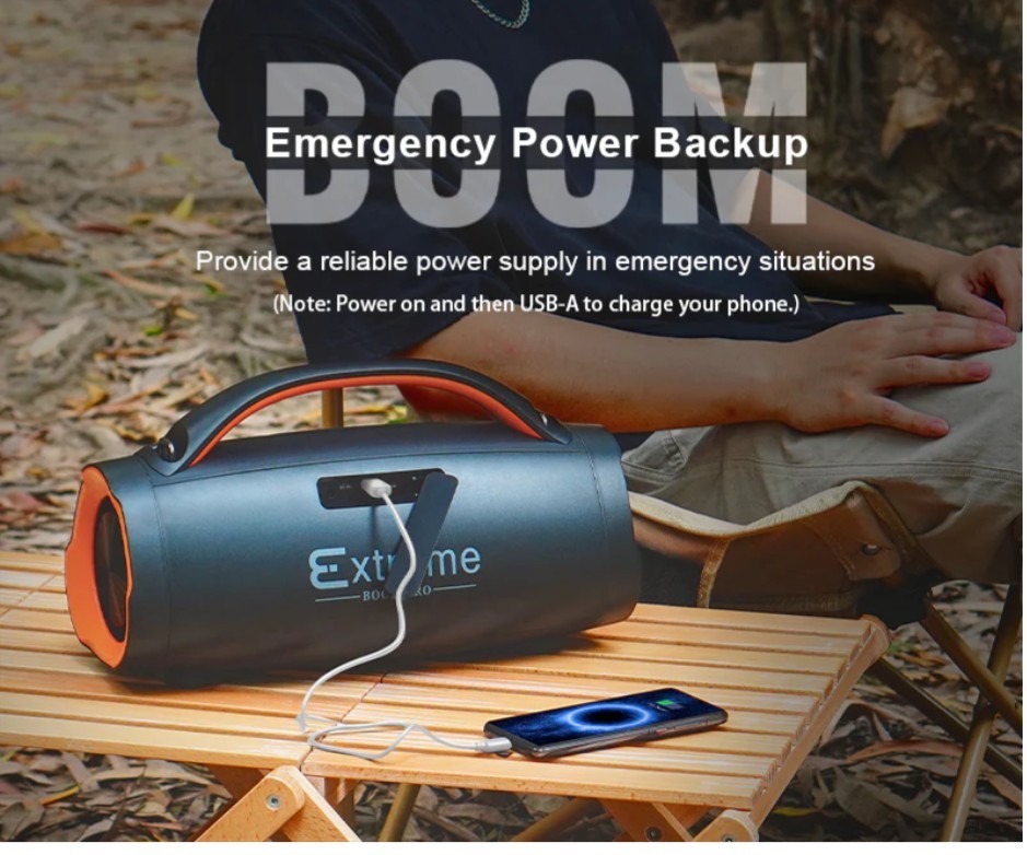 DOSS Extreme Boom+ Loud Bluetooth Speaker with 100W Stereo Sound, Extra ...