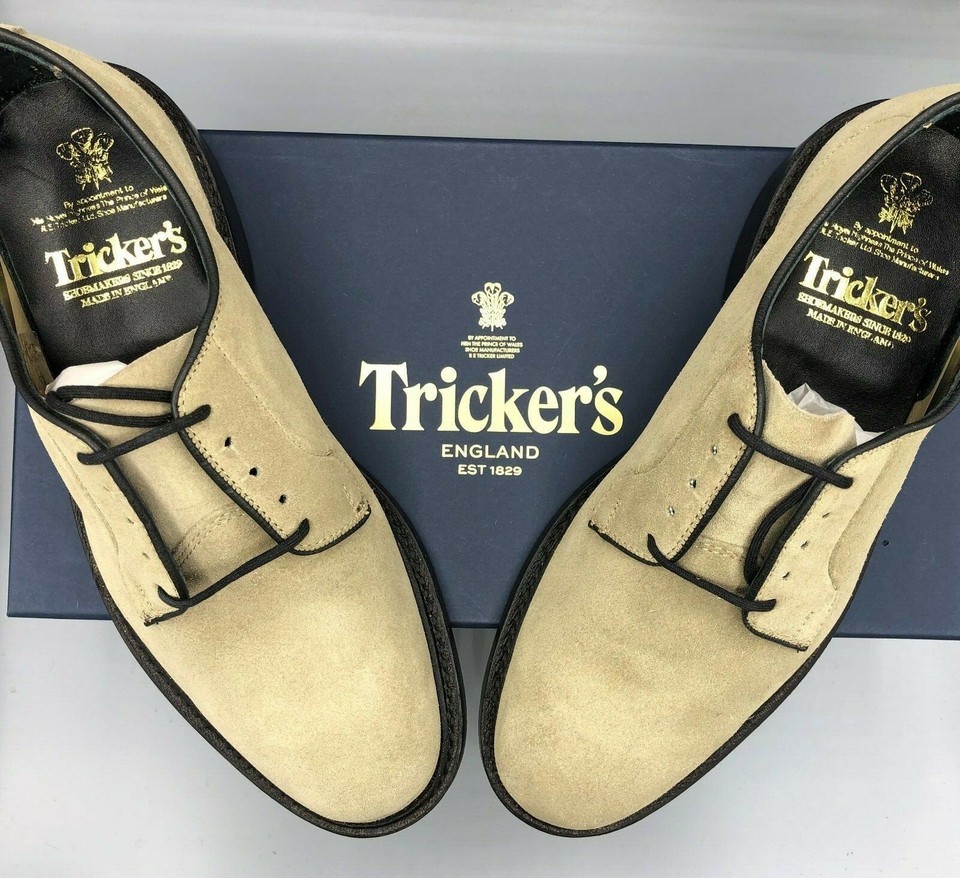 TRICKERS Robert Suede Plain Derby Shoe, UK:7.5, EU:41.5, RRP £485! BNWB ...