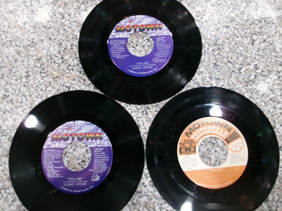 6 LIONEL RITCHIE 45RPM-Running with the Night/Deep River Woman/Truly ...