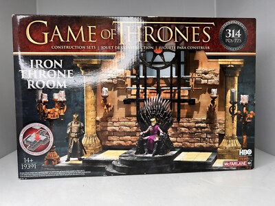 Game Of Thrones Iron Throne Room Building Set 314 Pieces 2015 McFarlane ...