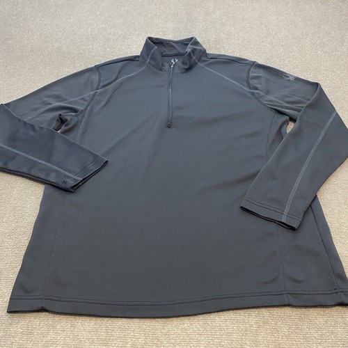 Spyder Sweater Mens XL Black 1/4 Zip Mock Performance Pullover Core ...
