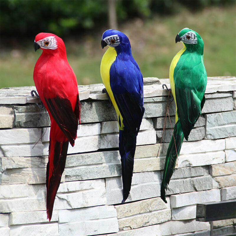 Fake Parrot Artificial Birds Model Outdoor Home Garden Lawn Tree 6Pcs ...