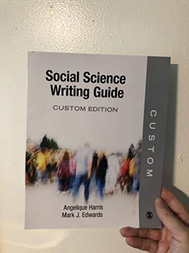 Social Science Writing Guide, Custom Edition - Paperback - GOOD | eBay