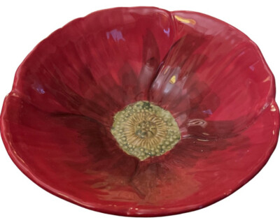 Poppy Bowl - Hand Painted, 7.5”w x 2.5”d | eBay