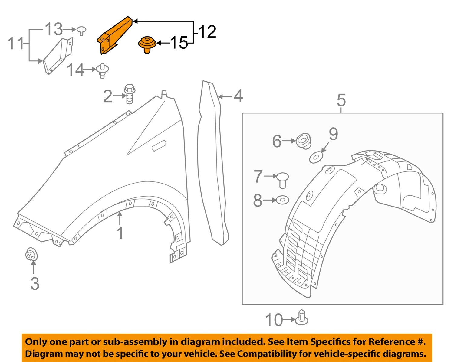 Kia OEM 17-18 Sportage-fender Ledge CVR Left 84159D9000 for sale online ...
