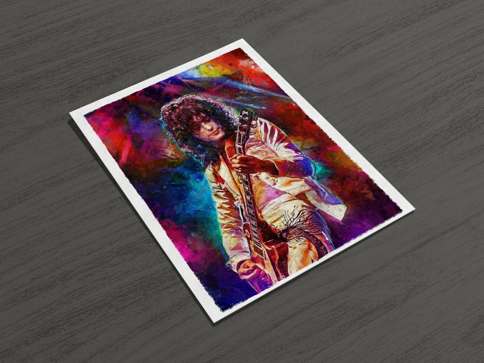Jimmy Page Unofficial Fan Art print. Unframed | eBay
