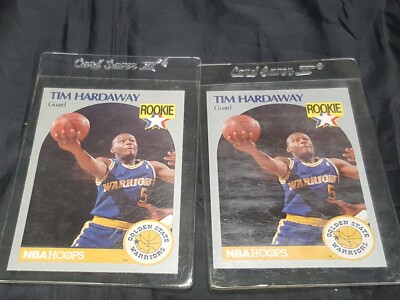 1990-91 NBA Hoops #113 Tim Hardaway Rookie Card Warriors - Two Original ...