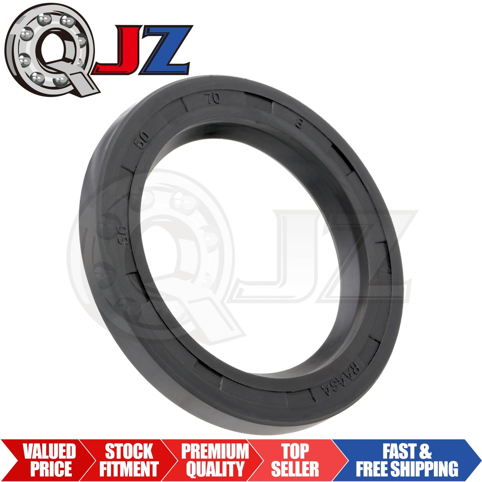 [Qty.1] Rubber Covered Single-Lip Shaft Seal [50mm Bore x 70mm OD x 8mm ...