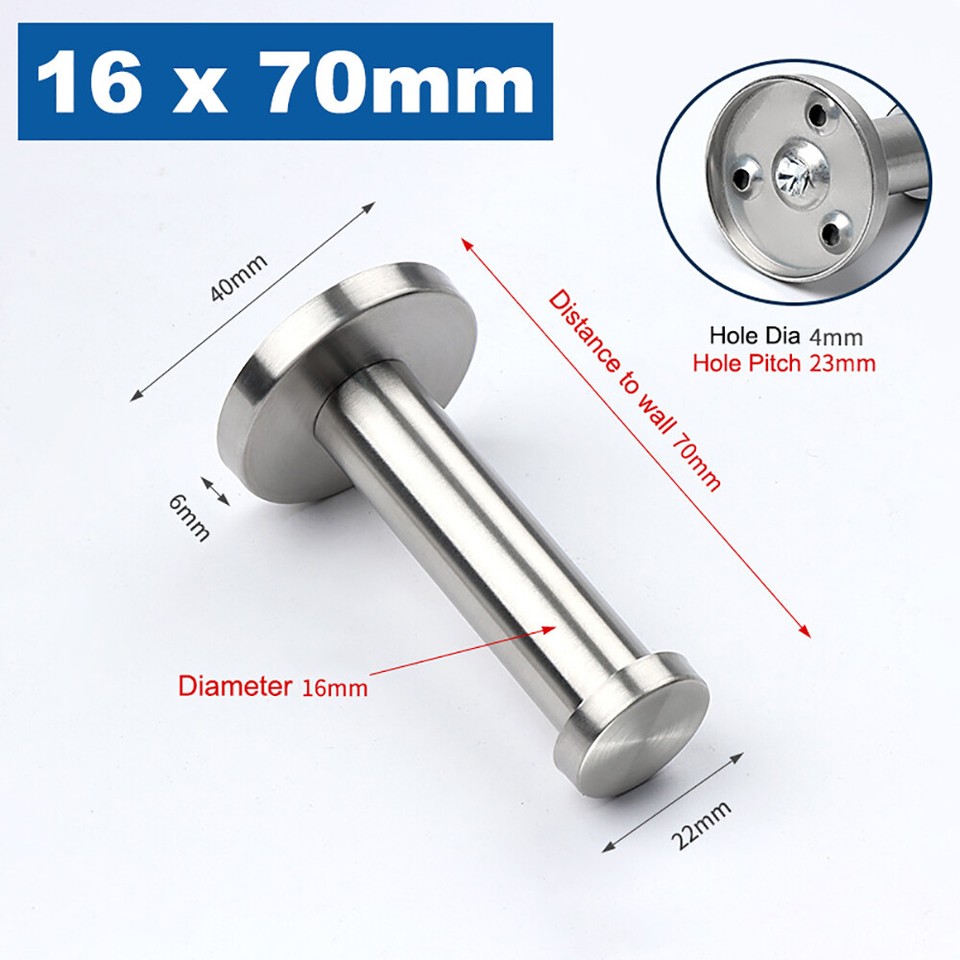Super Heavy Duty Wall Mount Hook Brushed Stainless Steel Bath Towel ...