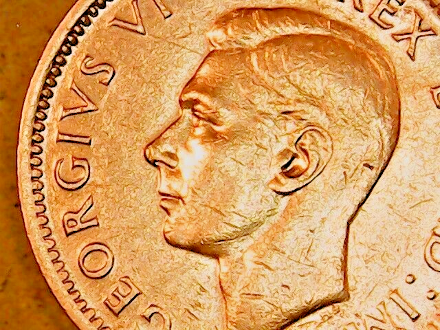 1945 Canada Cent Lovely Circulated Red-Brown King George VI Canadian ...