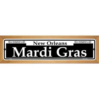 Mardi Gras Novelty Wood Mounted Small Metal Street Sign WB-K-1140 | eBay