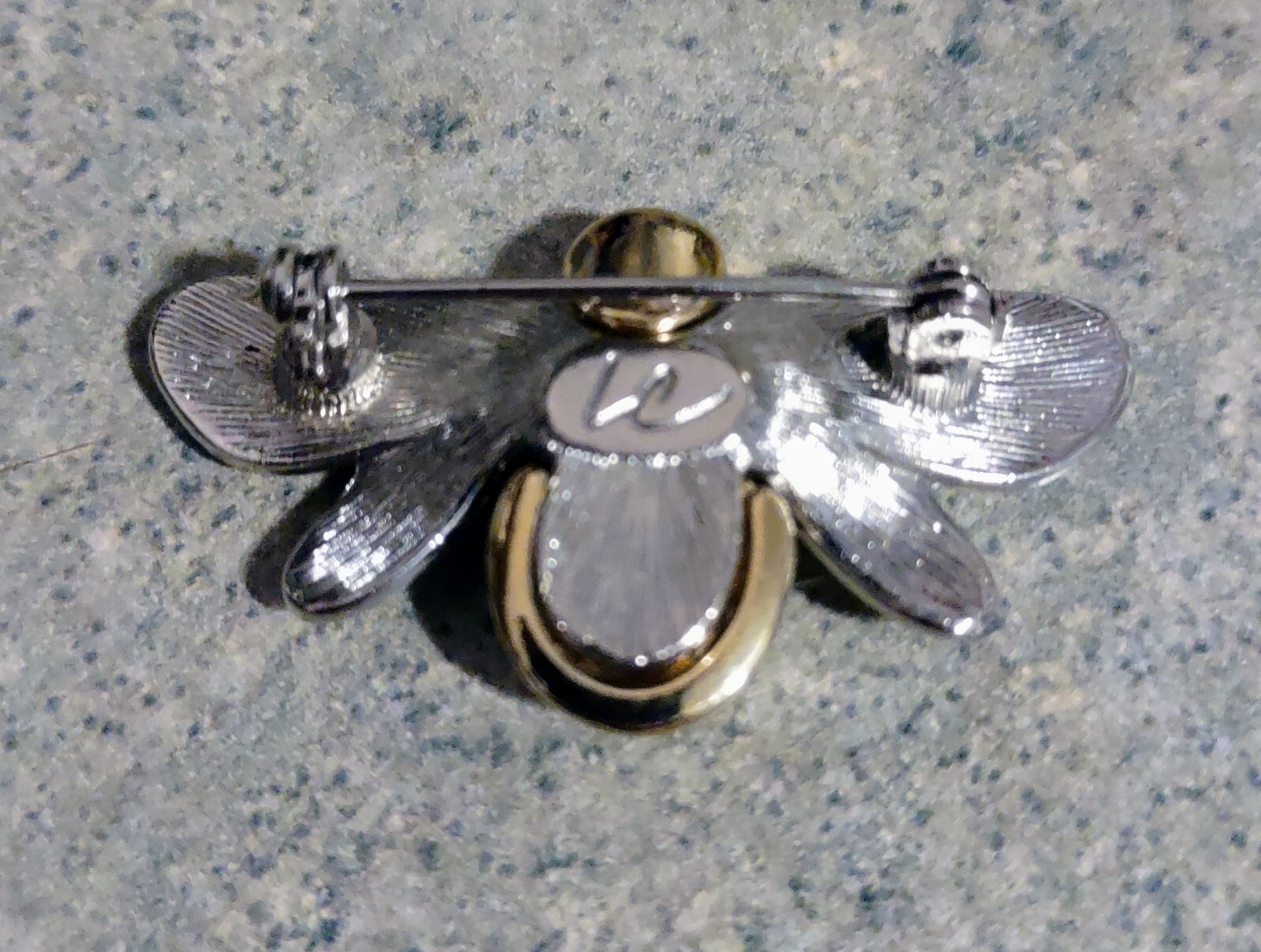 Vintage Signed LC Bumblebee Gold and Silver Tone Brooch, Liz Claiborne ...