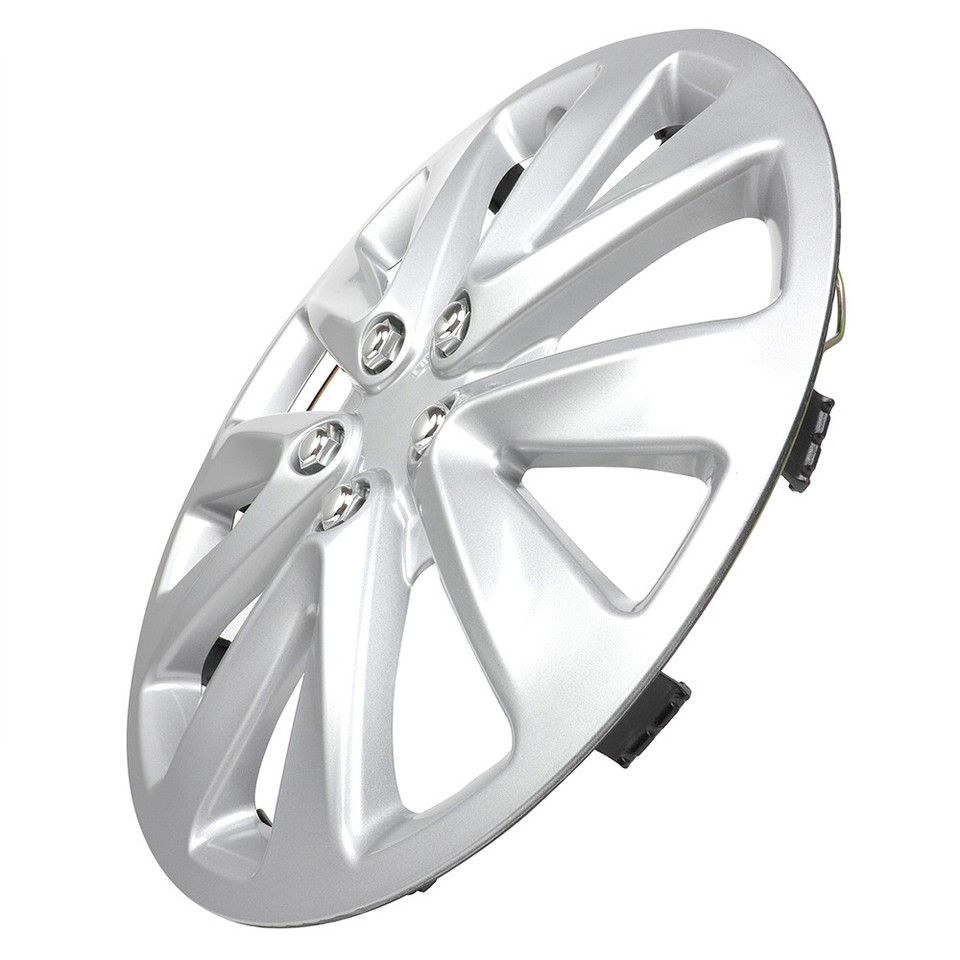 16" Set of 4 Silver Hub Caps Full Rim Wheel Covers Snap On Fits R16 ...