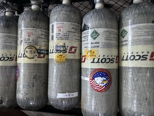 Scott SCBA 15 Year 4500 PSI Firefighter 45 Minute Carbon Fiber Bottle ...