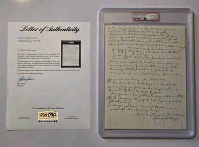 George S Patton Signed Handwritten Letter PSA DNA Autograph Rare ...