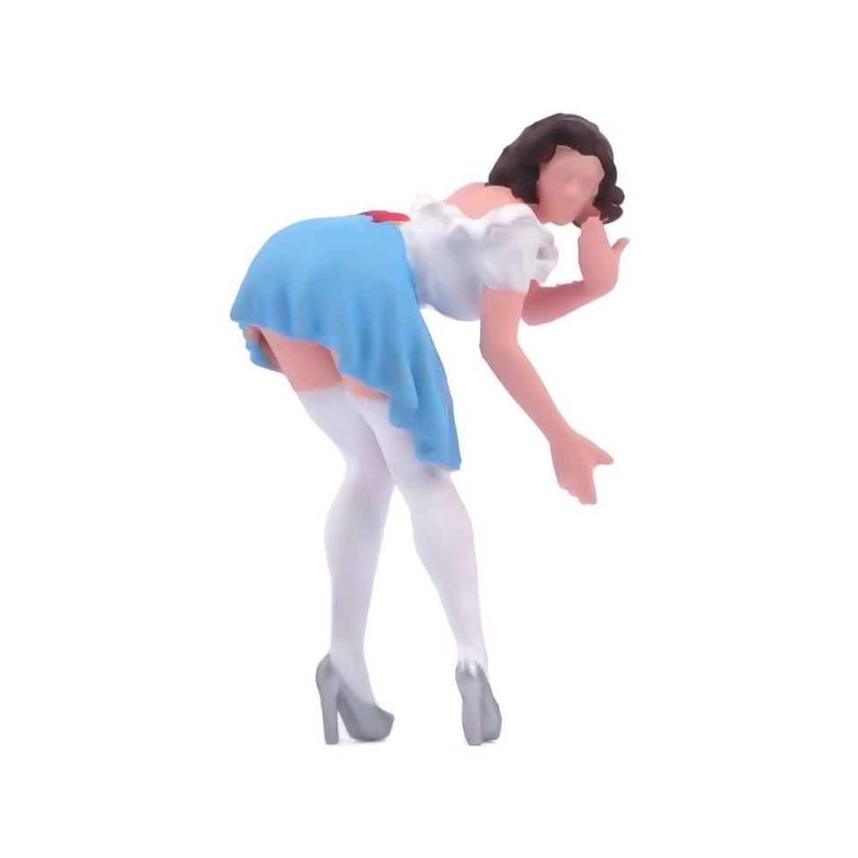 1:64 Painted Figure Model Miniature Resin Diorama Sand Girl Lady Pretty ...