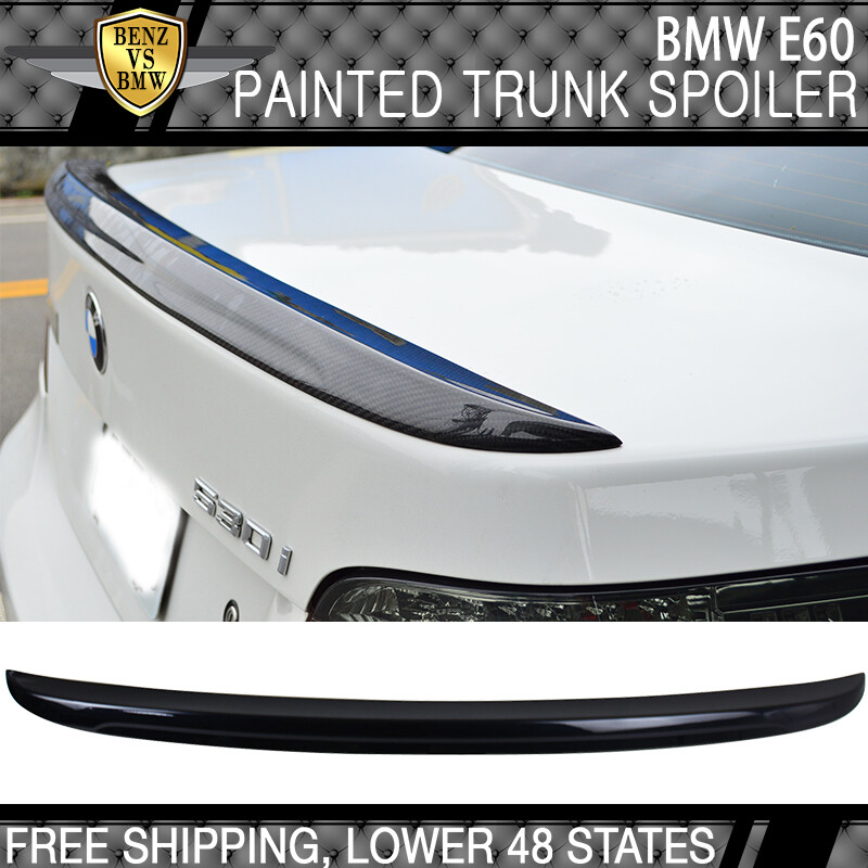 USA Stock 04-10 BMW E60 M5 Trunk Spoiler Painted #416 Carbon Black ...