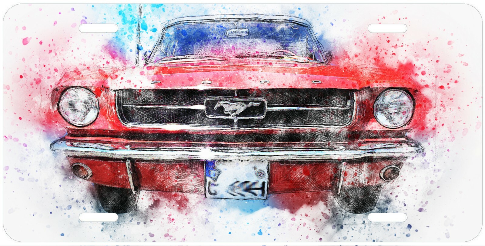 Classic Mustang Vintage Car Customized License Plate Tag For Auto ATV ...