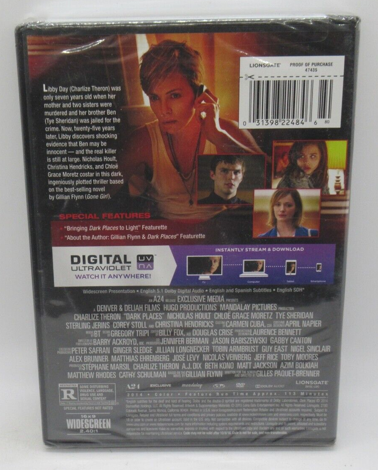 DARK PLACES DVD + DIGITAL UV MOVIE, CHARLIZE THERON, NICHOLAS HOULT ...