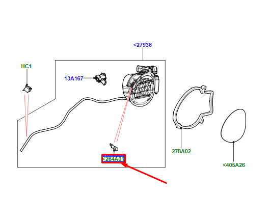 LAND ROVER RANGE ROVER EVOQUE L538 Fuel Door Latch Pin LR082833 NEW ...