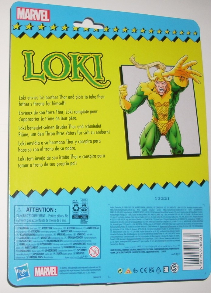 HASBRO MARVEL LEGENDS RETRO COLLECTION LOKI 6" ACTION FIGURE | eBay