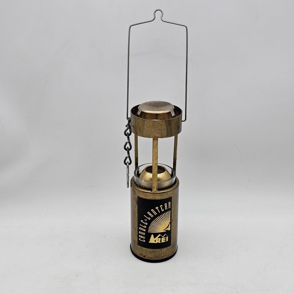 Vintage REI UCO Brass Candlelight Lantern Outdoor Hiking Camping Made ...