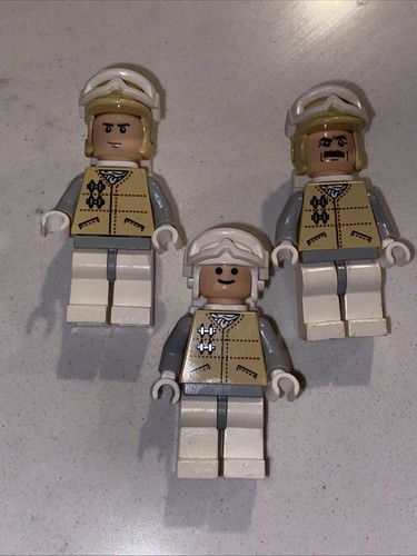 3x LEGO Star Wars Hoth Rebel Trooper Minifigure w/ helmet/goggles ...