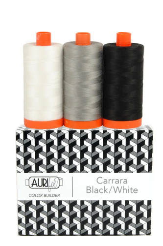 AURIFIL Carrara Black/White Color Builder Thread Collection 50wt 3 ...