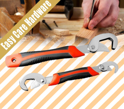 2 pcs Universal Quick Snap Grip Wrench Spanner Adjustable Multi ...