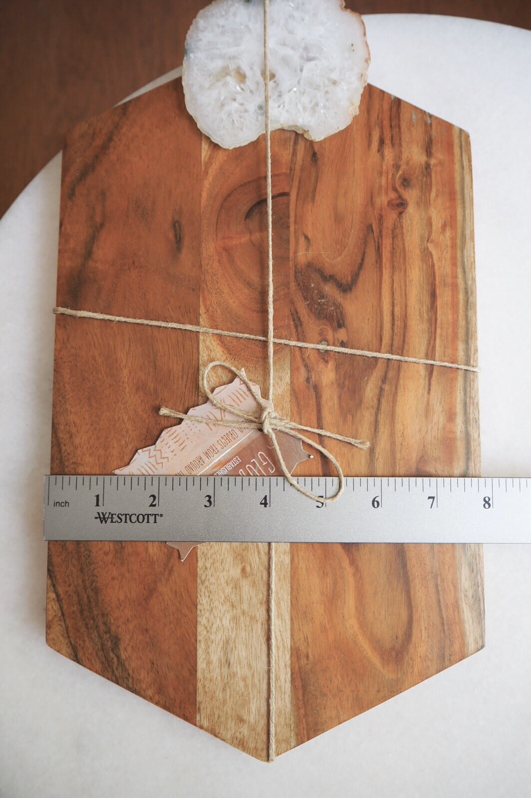 NEW THIRSTYSTONE Agate Accented Mango Wood Board | eBay