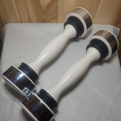 2 Shake Weights 2.5 LB White Dumbbell Home Fitness Exercise Training ...