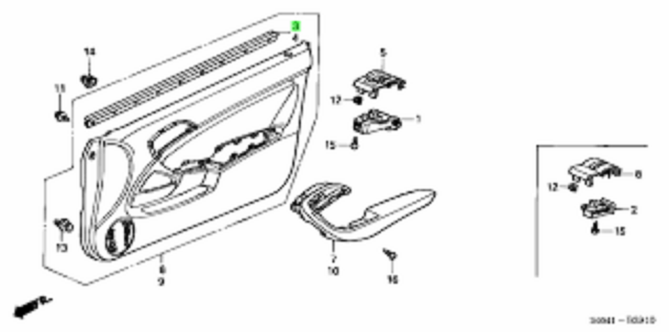 Nissan Genuine OEM 87-90 Sentra NX Pulsar Door Lock Rod Holder 80552 ...