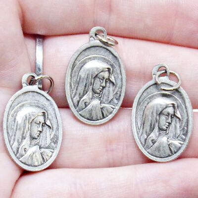 Ecce Homo Mater Dolorosa Silver Tone Prayer Medals for Rosary Parts 1 ...