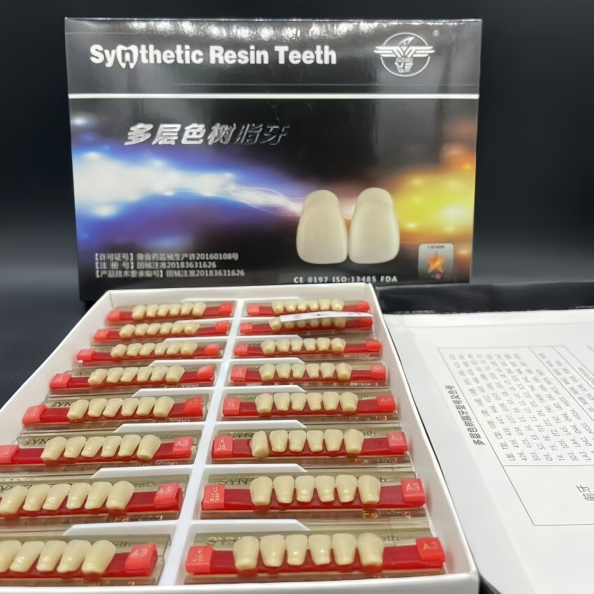 Dental Acrylic Resin Polymer Teeth Denture 2-lay Anterior And Posterior ...
