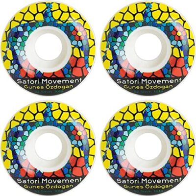 Satori Movement Ozdogan Stain Glass White Skate Wheels 52.5mm 80d (Set ...