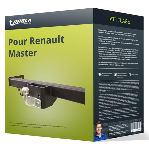 Attelage pour Renault Master 97- démontable avec outil Imiola Hak-Pol ...