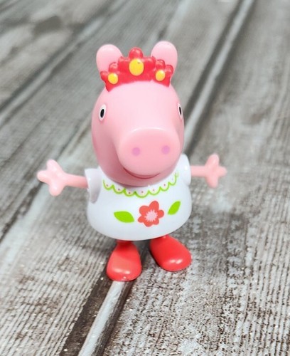 Peppa Pig White Flower Shirt Figure Princess Crown | eBay