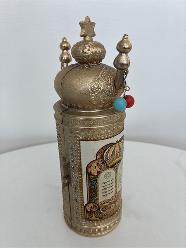 Vintage Jewish Hebrew Torah Scroll Tik Plastic Metal 8” | eBay