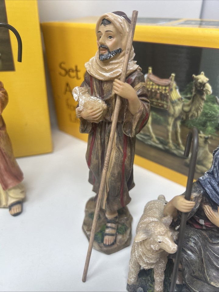 The Real Life Nativity Set by Three Kings Gifts & 4 Animals Set | eBay