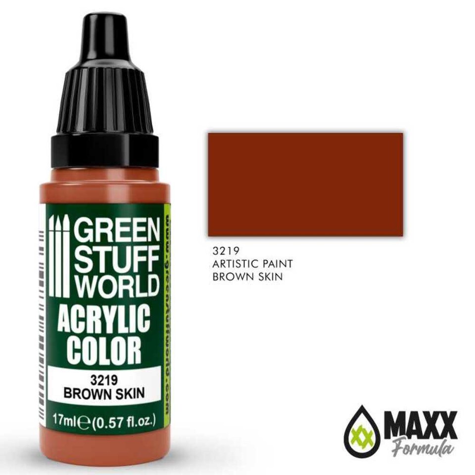 Green Stuff World Acrylic Color Paint - BROWN SKIN 17ml | eBay UK