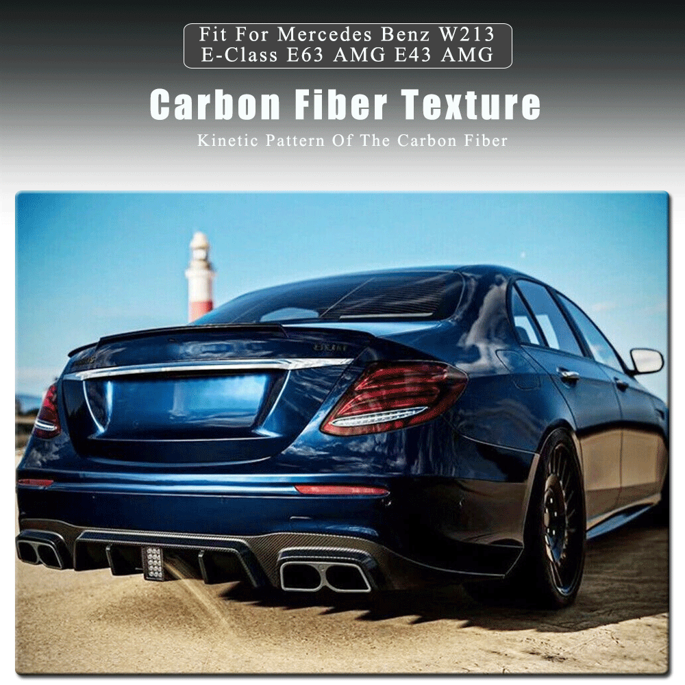 Carbon Fiber Rear Bumper Diffuser Lip For Mercedes W213 E-Class E63 AMG ...